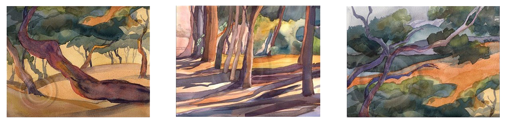 Watercolor painting giclee prints of California landscapes – Jan French